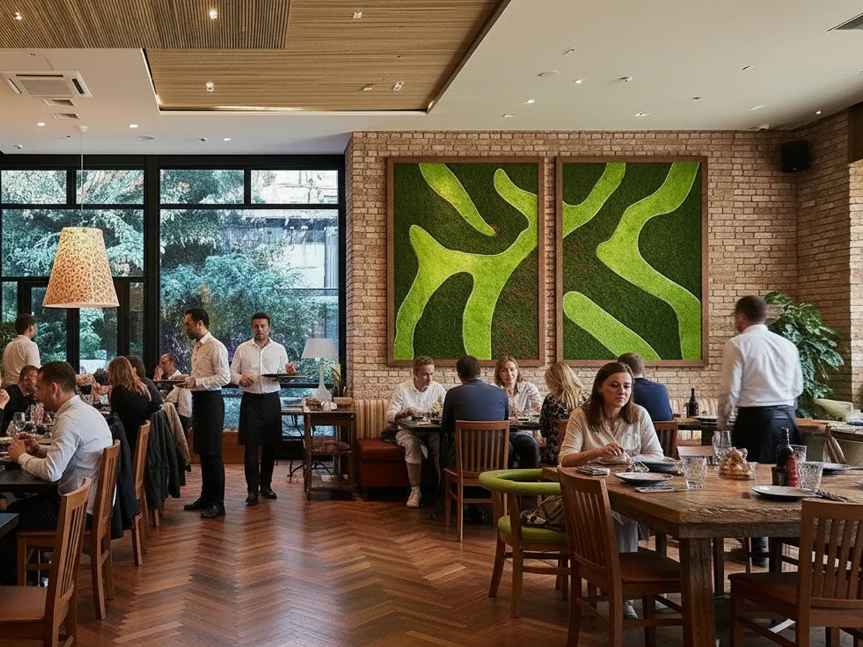 Art Panel - Replica Green Wall | Commercial Silk